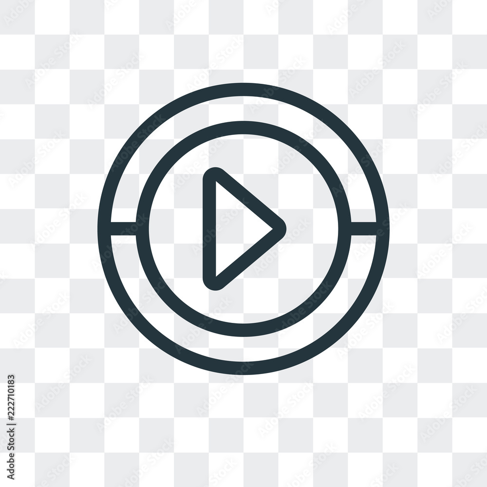 play button icon isolated on transparent background. Modern and ...