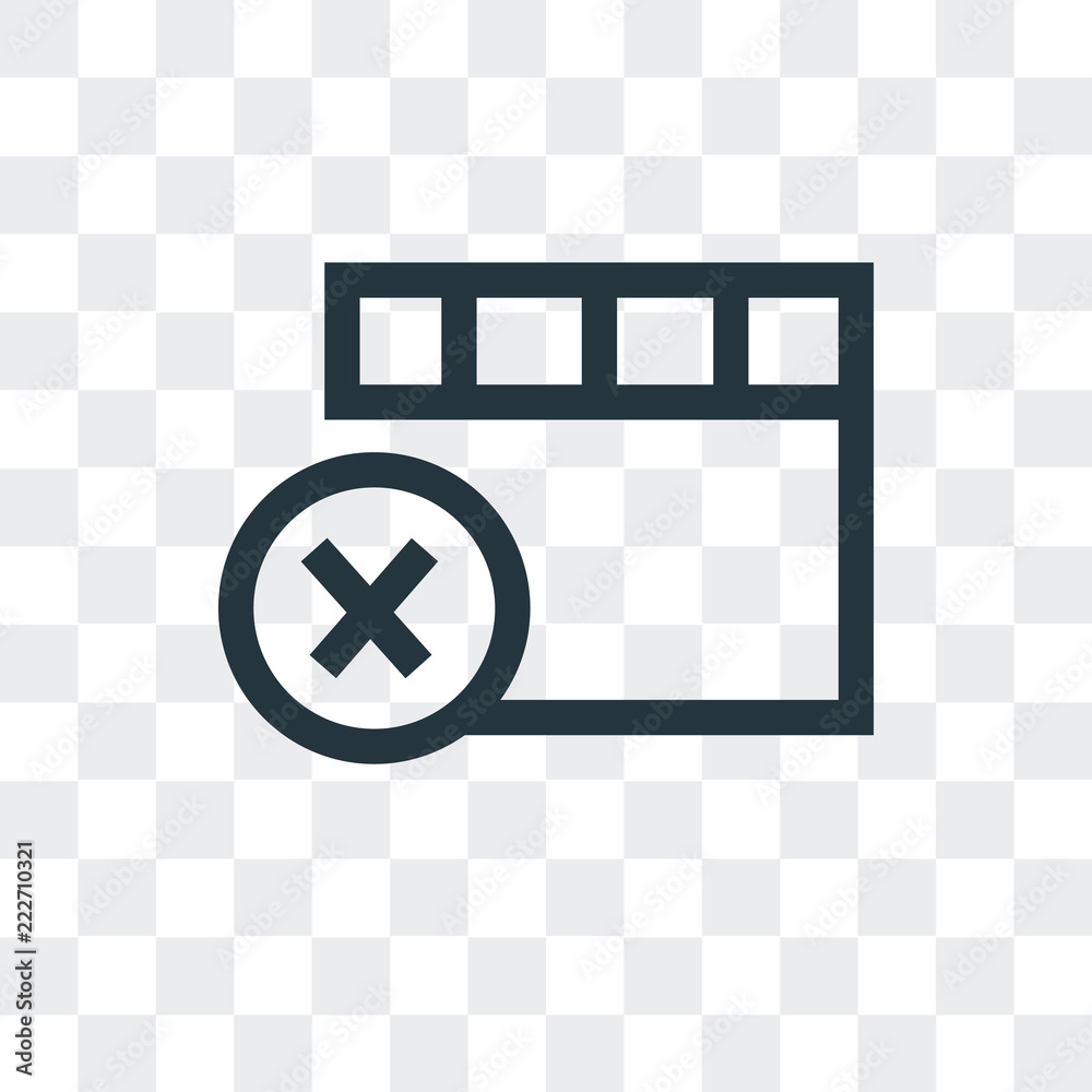 remove icon isolated on transparent background. Modern and editable ...