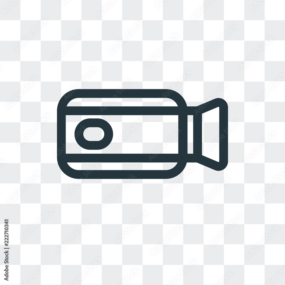 video camera icon isolated on transparent background. Modern and ...