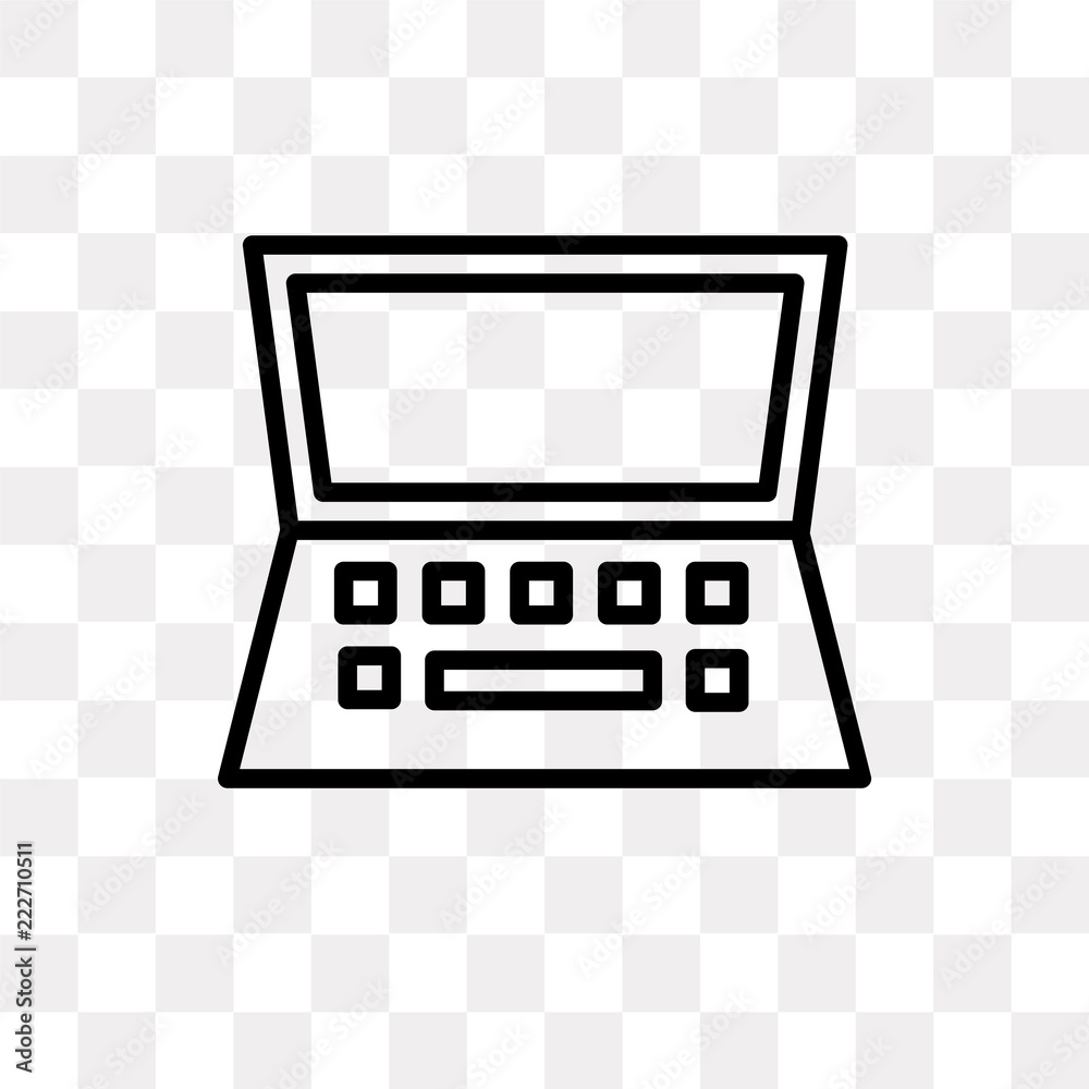 open laptop on icon on transparent background. Modern icons vector ...