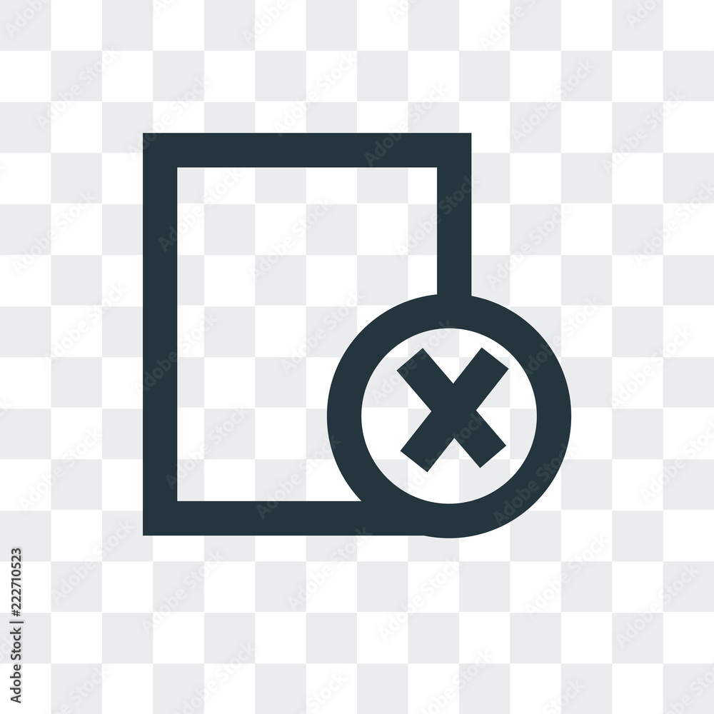 cancel icon isolated on transparent background. Modern and editable ...
