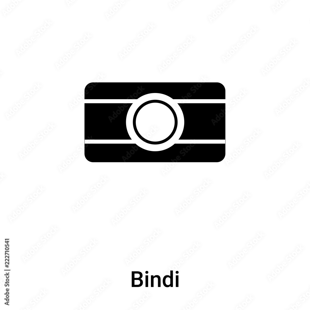 Bindi icon vector isolated on white background, logo concept of Bindi ...
