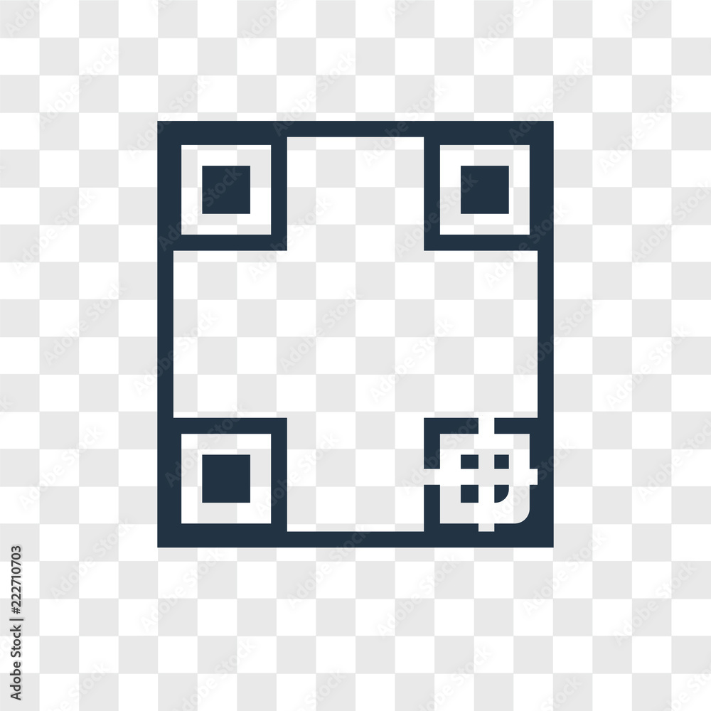 qr code icons isolated on transparent background. Modern and editable ...