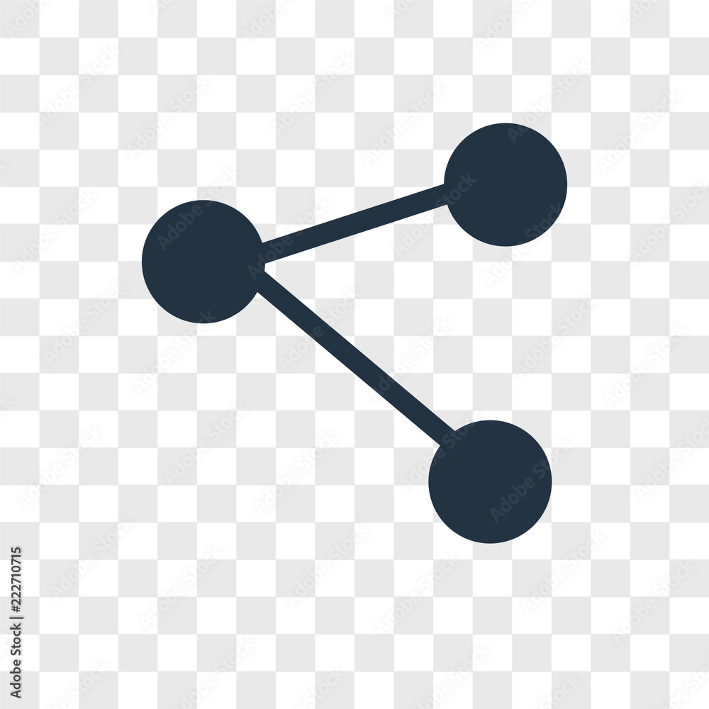 share icons isolated on transparent background. Modern and editable share icon. Simple icon ...