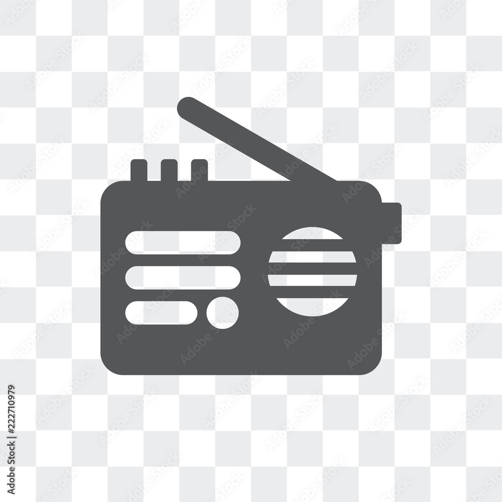 radio icon isolated on transparent background. Modern and editable ...
