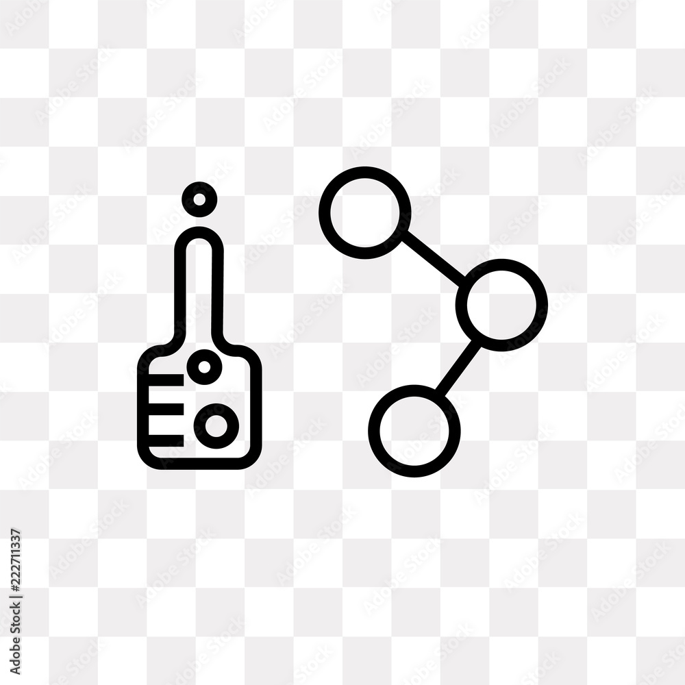 chemical formula icon on transparent background. Modern icons vector ...