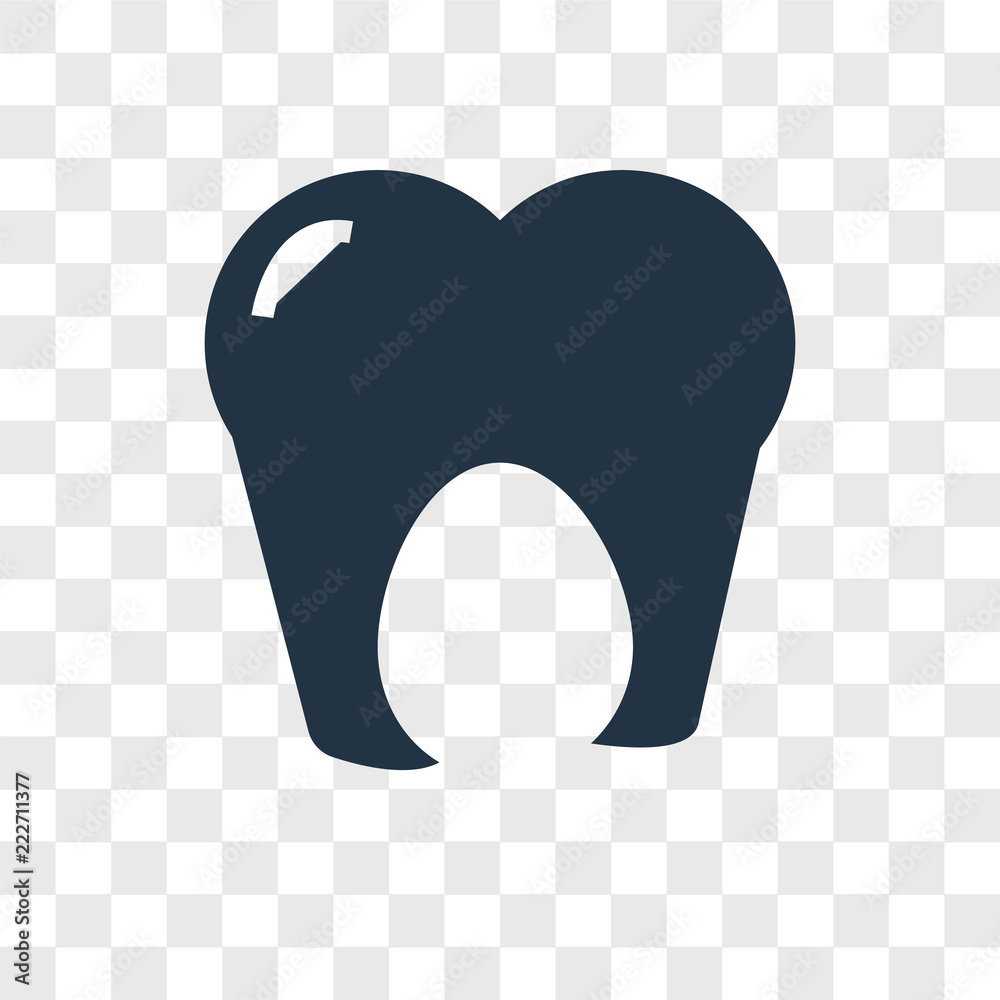 tooth icons isolated on transparent background. Modern and editable ...