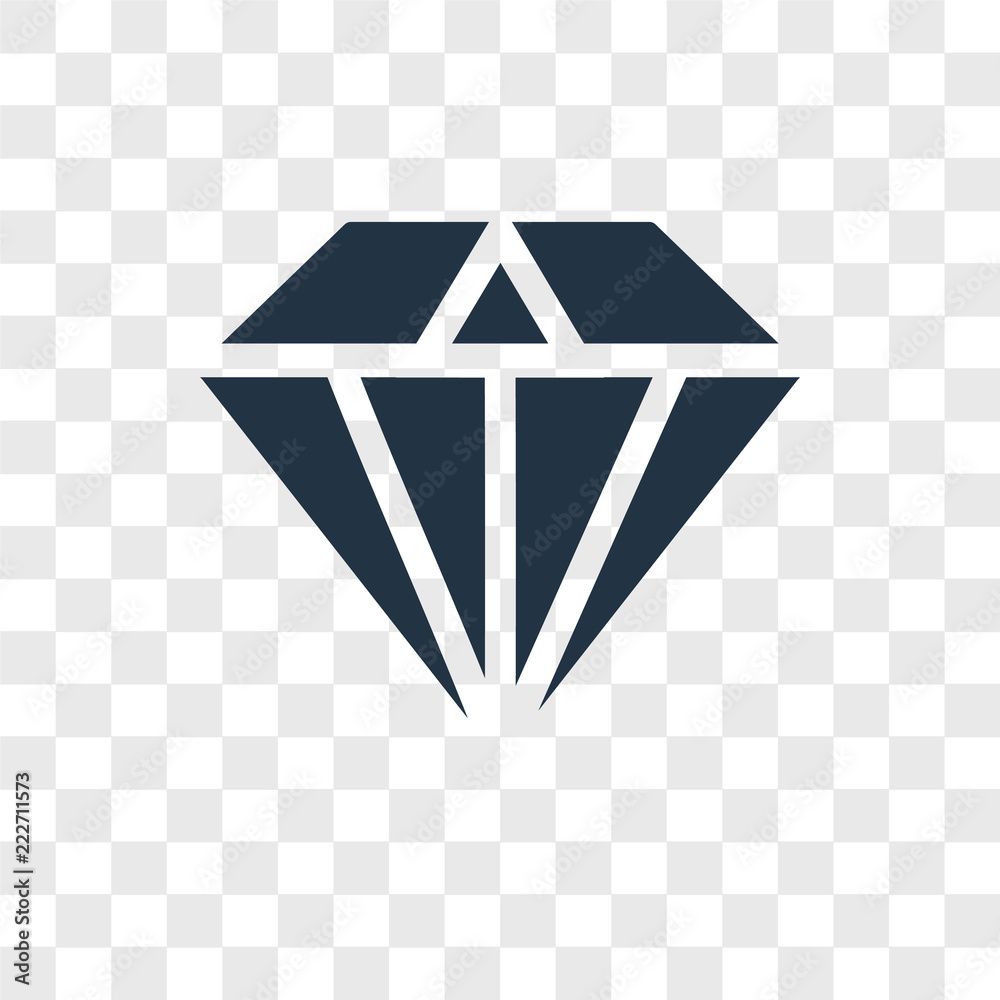 diamond icons isolated on transparent background. Modern and editable ...