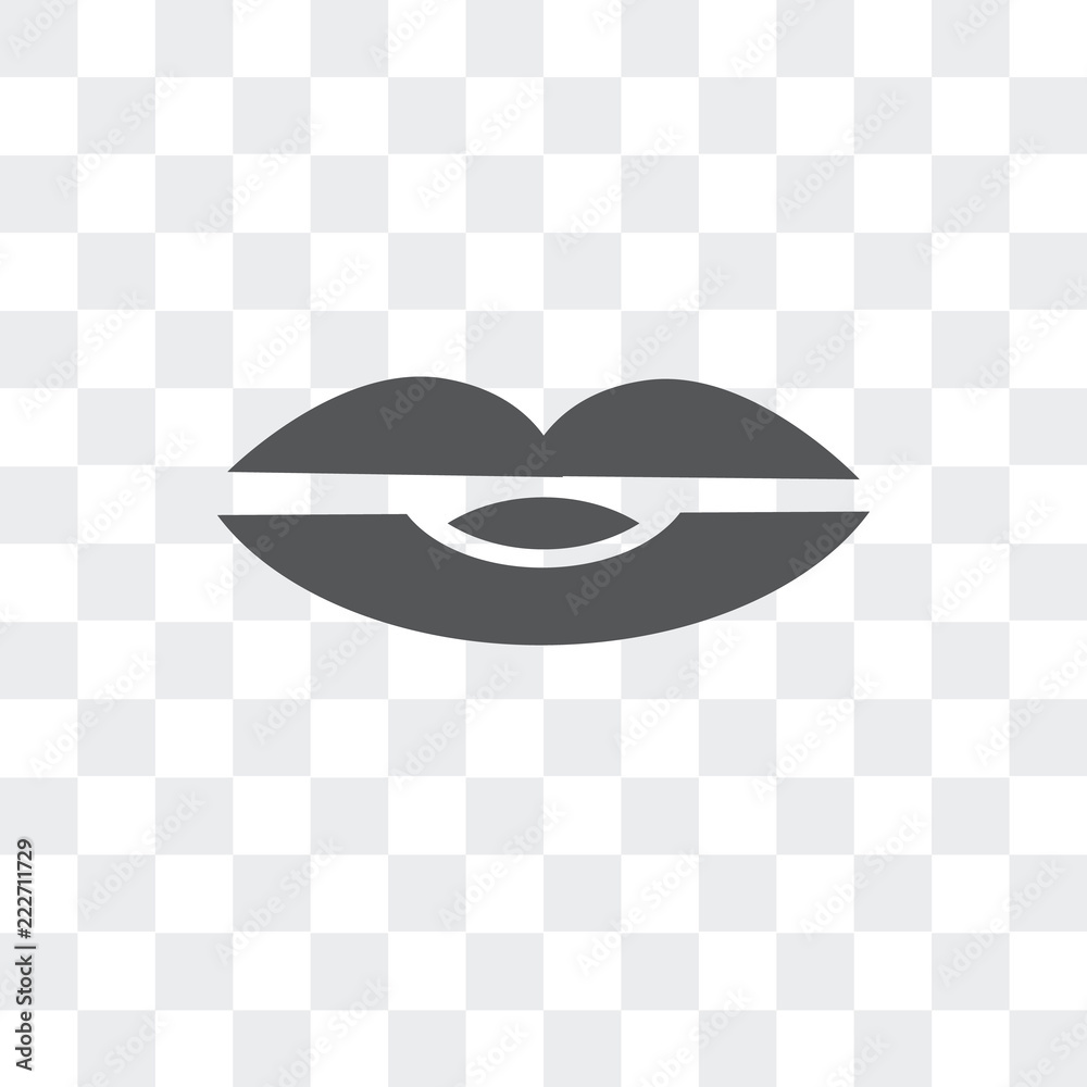 lips icon isolated on transparent background. Modern and editable lips ...
