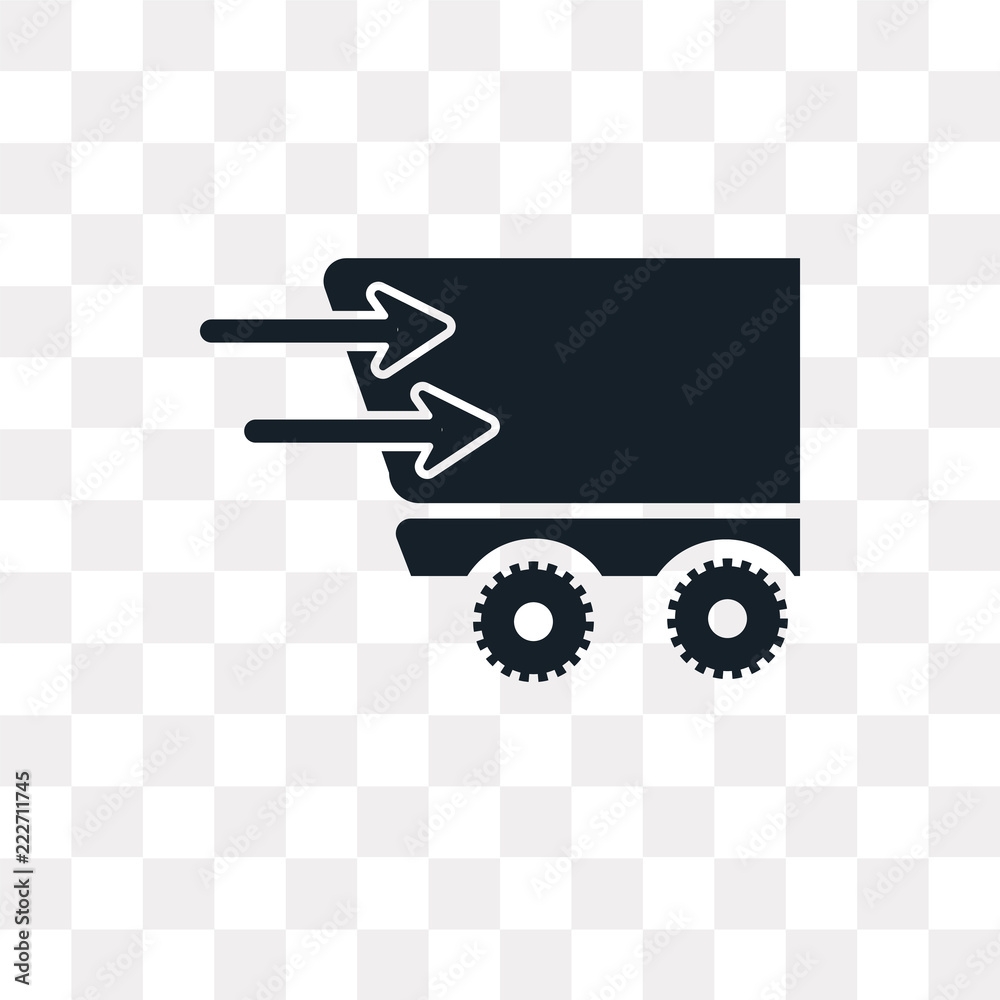 truck icon on transparent background. Modern icons vector illustration ...