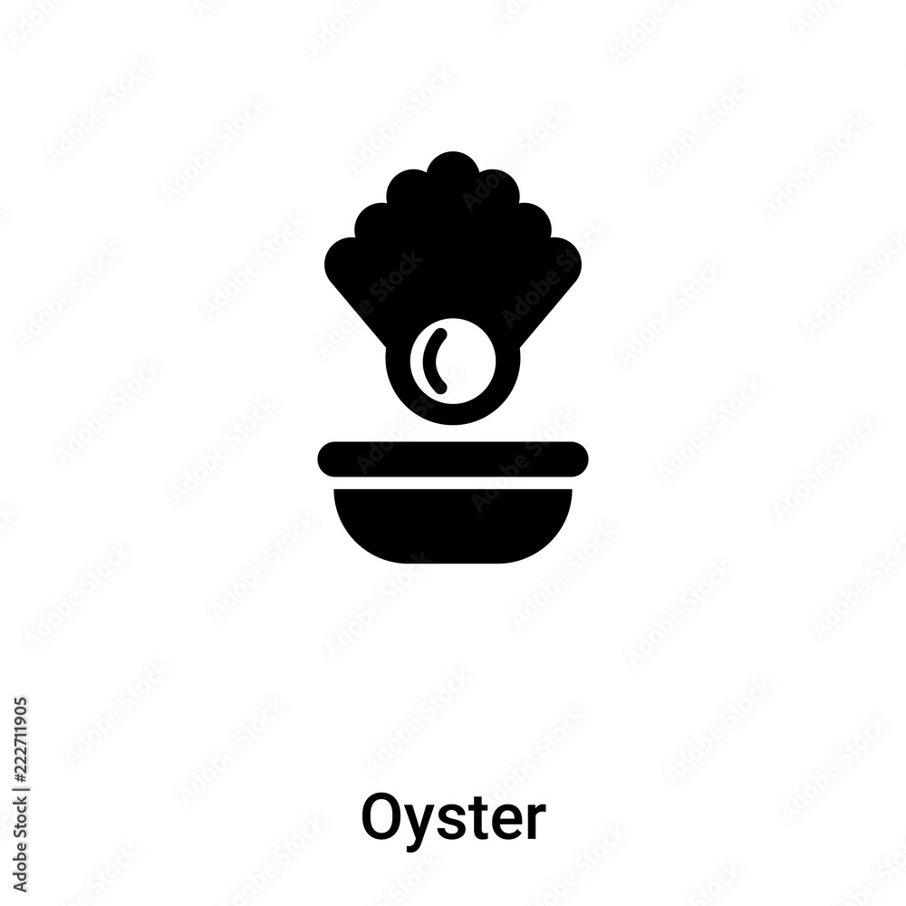 Oyster icon vector isolated on white background, logo concept of Oyster ...