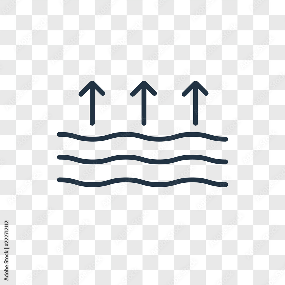 evaporation icons isolated on transparent background. Modern and ...