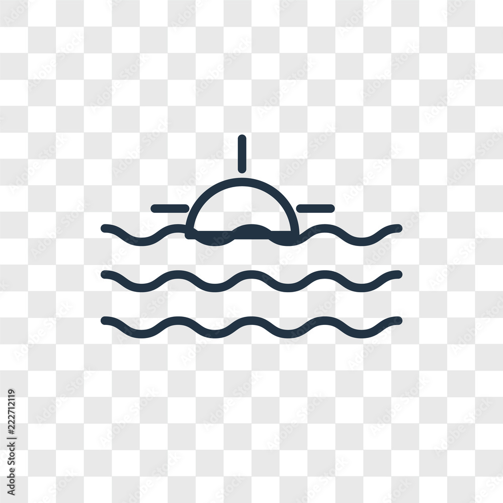 sea icons isolated on transparent background. Modern and editable sea ...