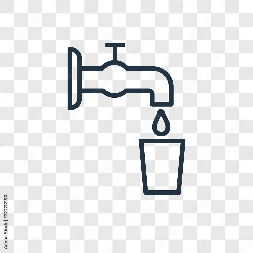 water icons isolated on transparent background. Modern and editable ...