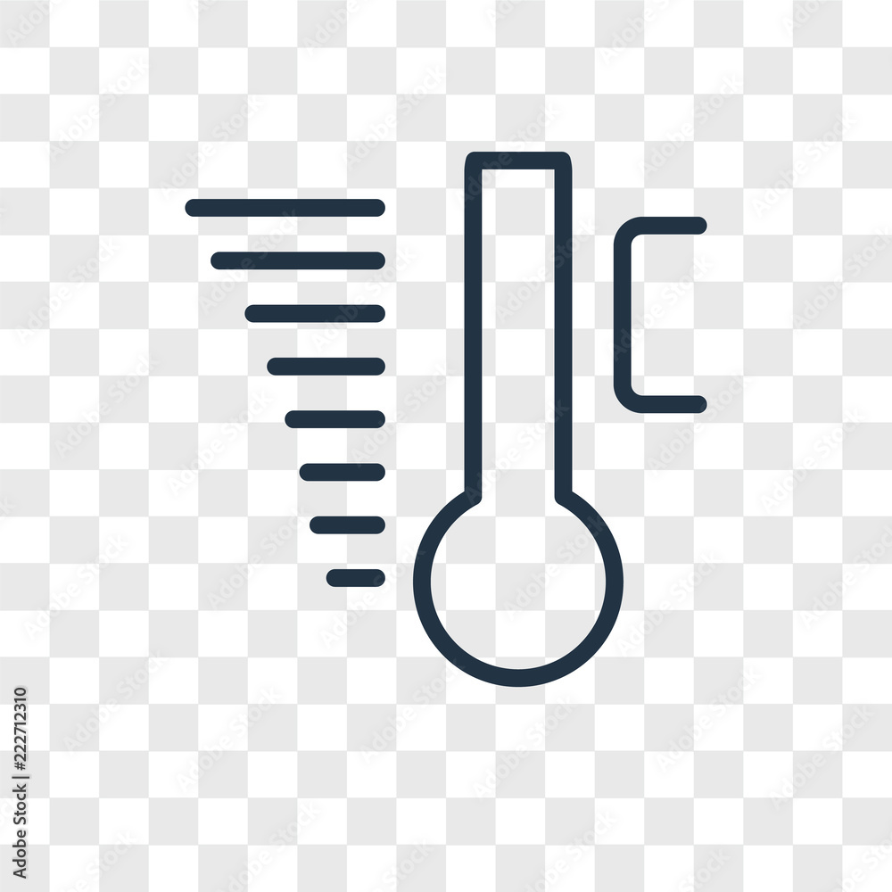 temperature icons isolated on transparent background. Modern and ...