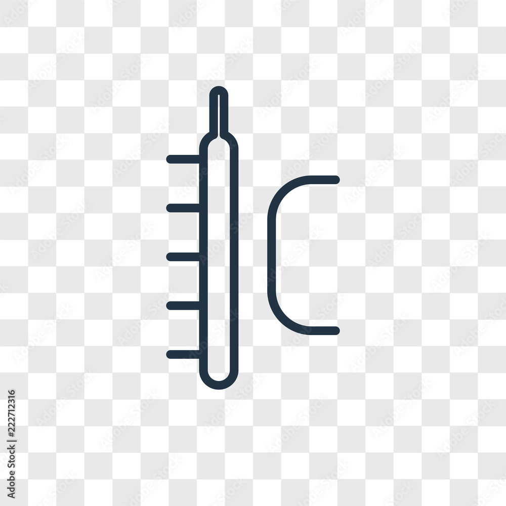 temperature icons isolated on transparent background. Modern and ...