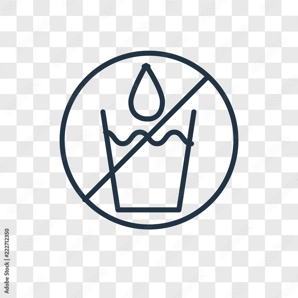 no water icons isolated on transparent background. Modern and editable ...