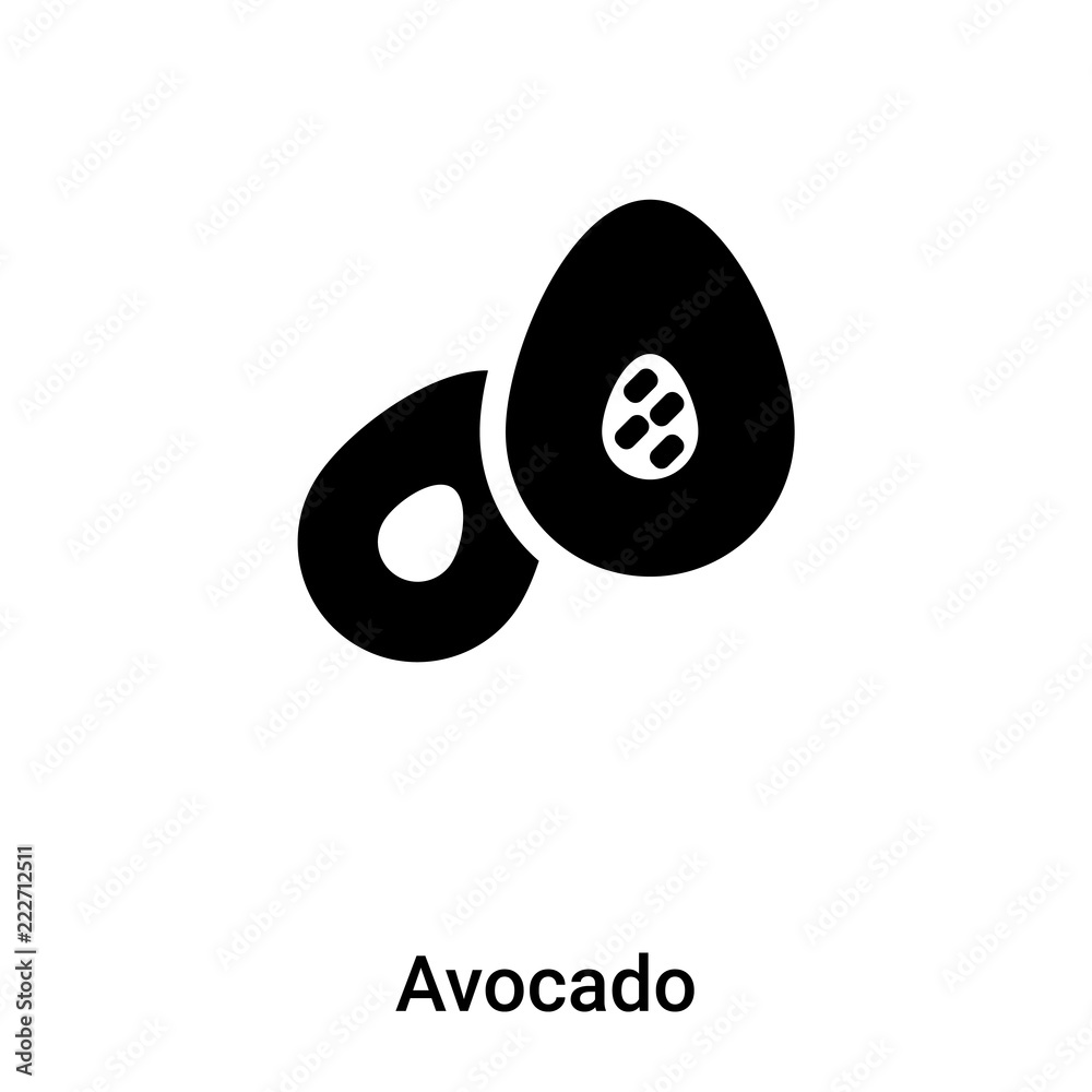 Avocado icon vector isolated on white background, logo concept of ...