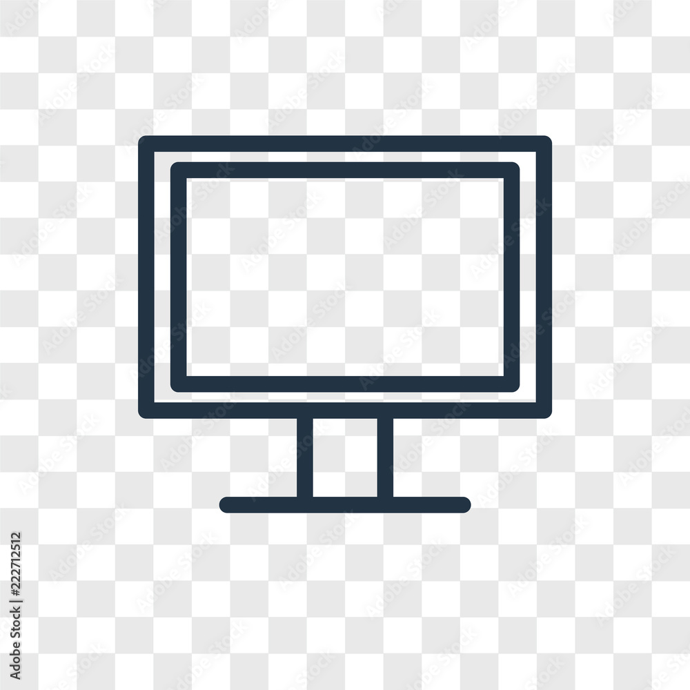 monitor icons isolated on transparent background. Modern and editable ...