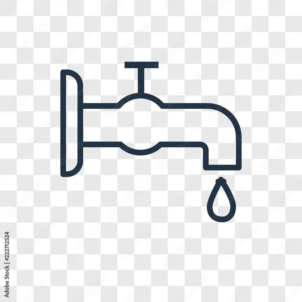 tap icons isolated on transparent background. Modern and editable tap ...