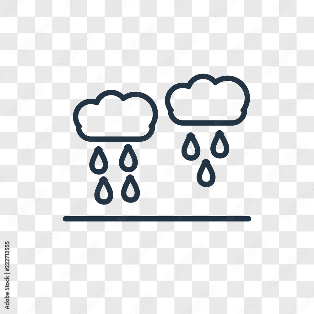 rain icons isolated on transparent background. Modern and editable rain ...