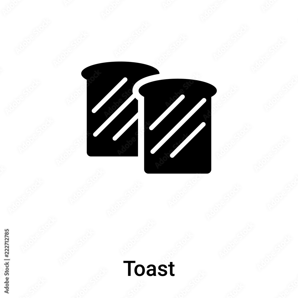 Toast icon vector isolated on white background, logo concept of Toast ...