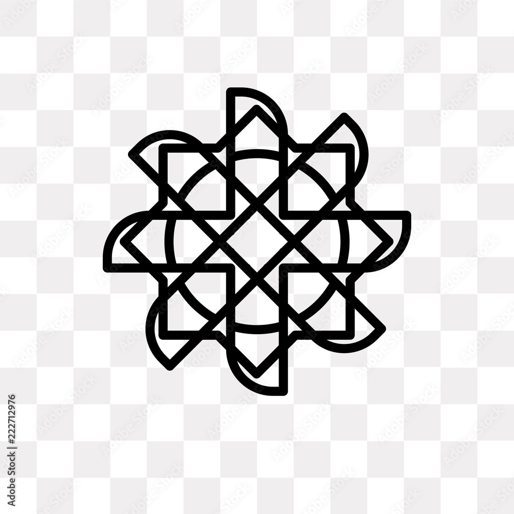 islamic art icon on transparent background. Modern icons vector ...