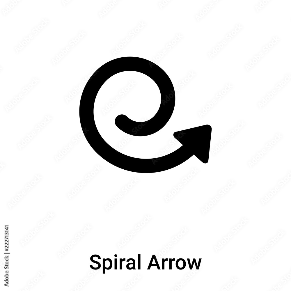 Spiral Arrow icon vector isolated on white background, logo concept of ... Spiral Arrow icon vector isolated on white background, logo concept of ...