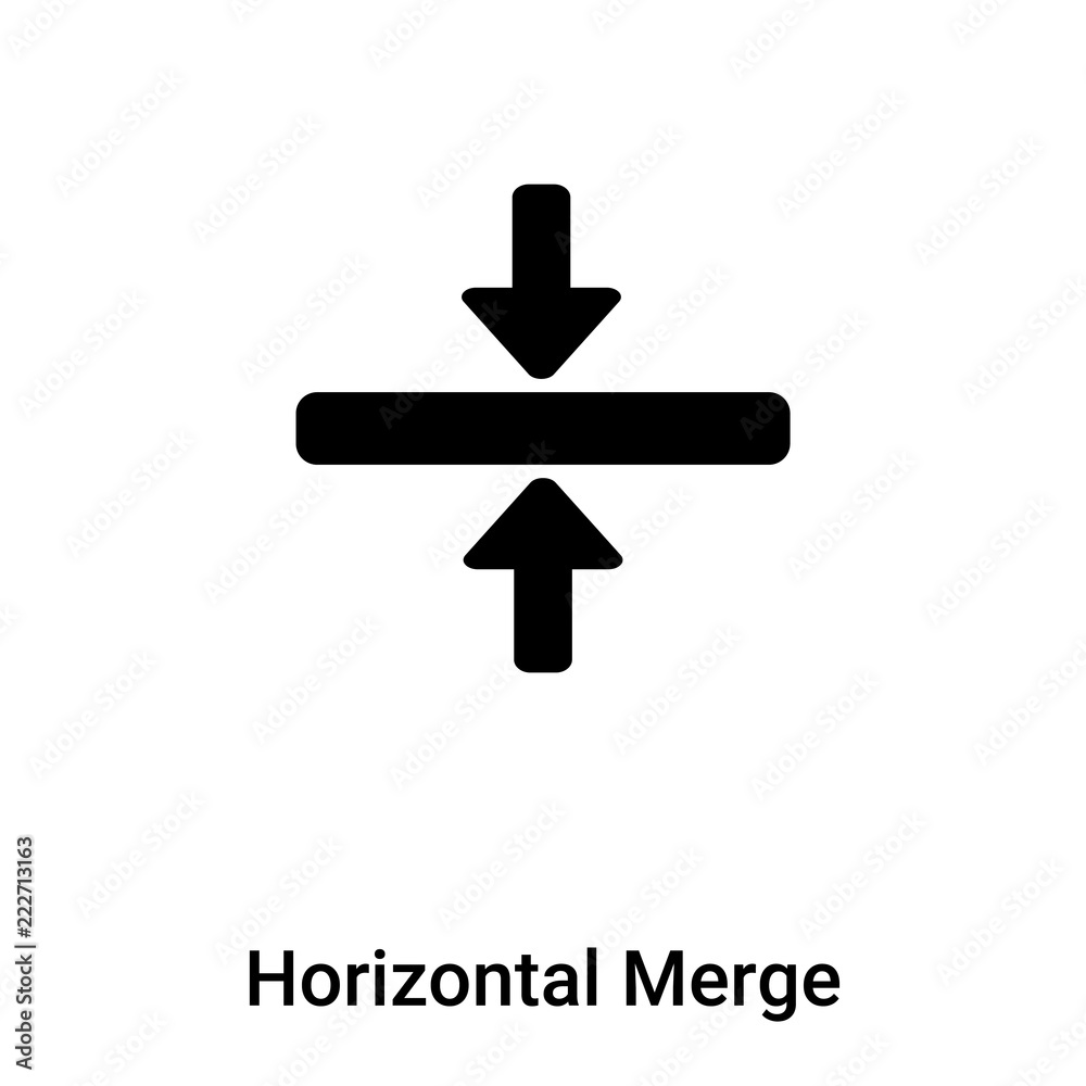 Horizontal Merge icon vector isolated on white background, logo concept ...