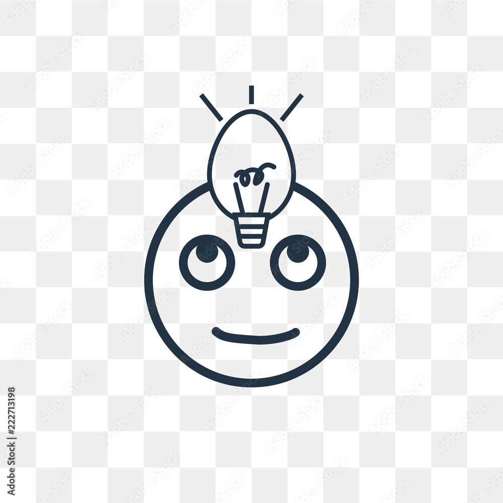 think icon on transparent background. Modern icons vector illustration ...