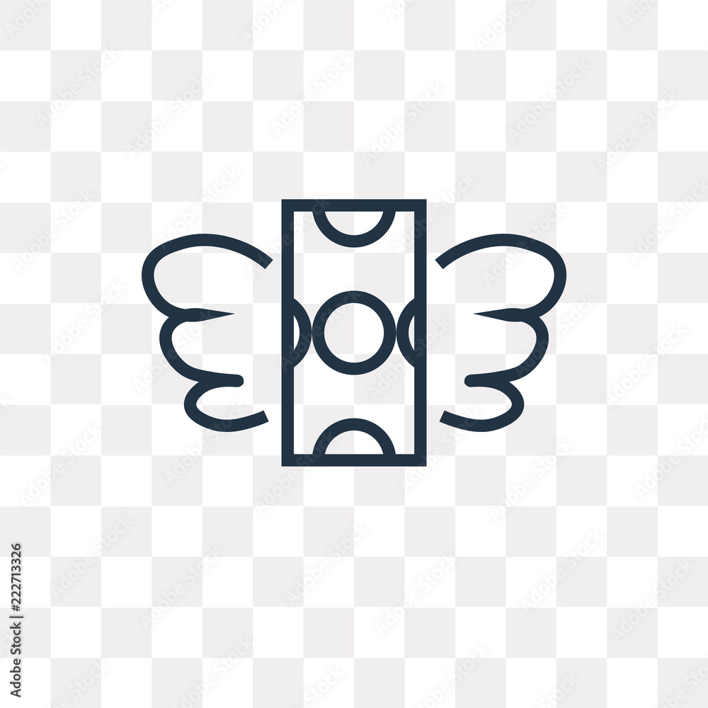 money icon on transparent background. Modern icons vector illustration ...