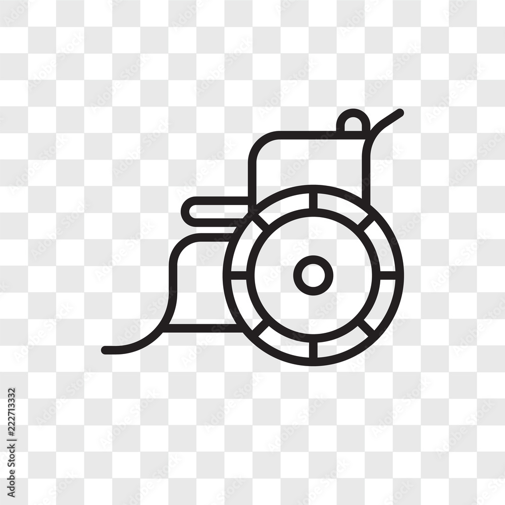 wheelchair icons isolated on transparent background. Modern and ...
