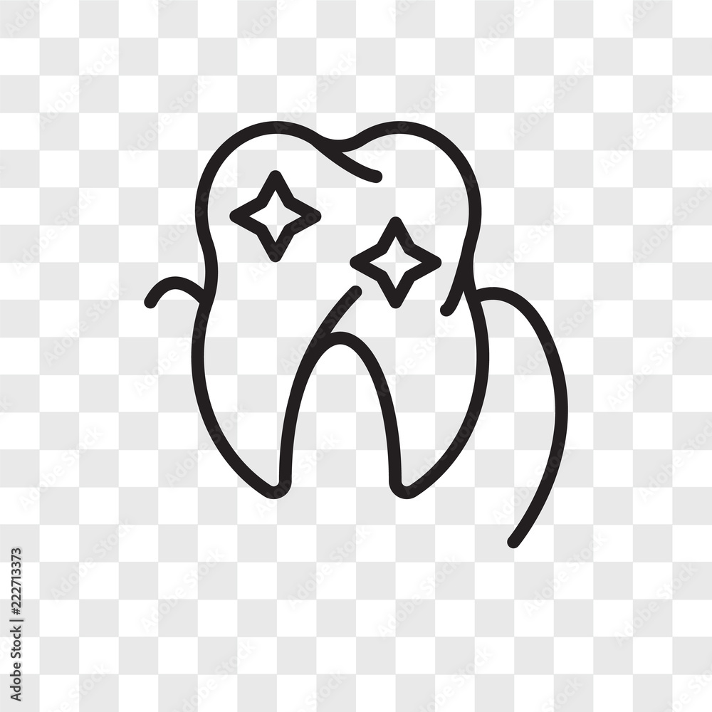 tooth icons isolated on transparent background. Modern and editable ...