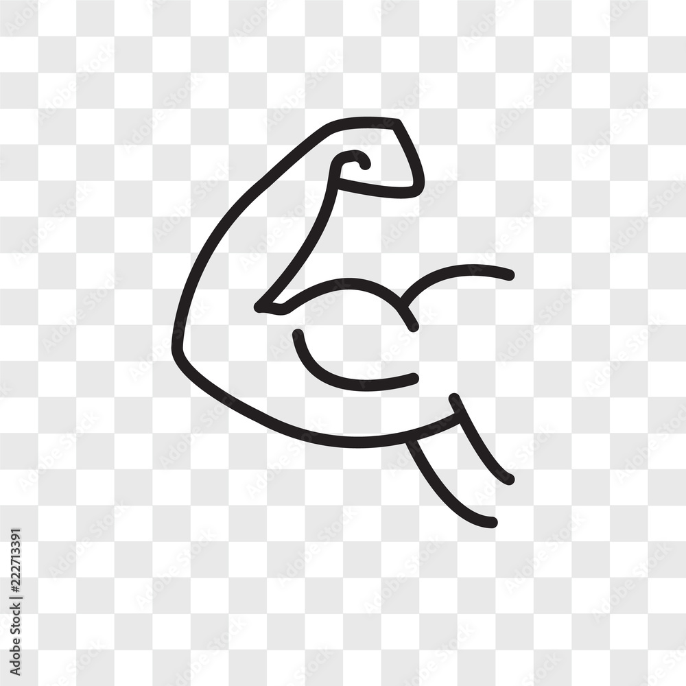 arm icons isolated on transparent background. Modern and editable arm ...