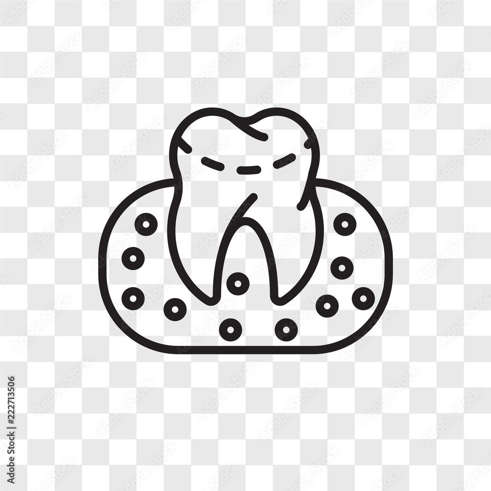 gum icons isolated on transparent background. Modern and editable gum ...