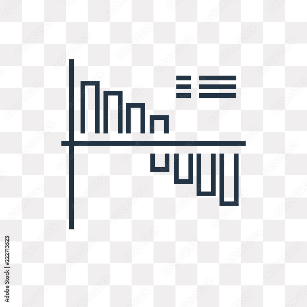 bar chart icon on transparent background. Modern icons vector ...