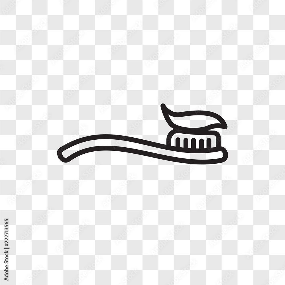 tooth brush icons isolated on transparent background. Modern and ...