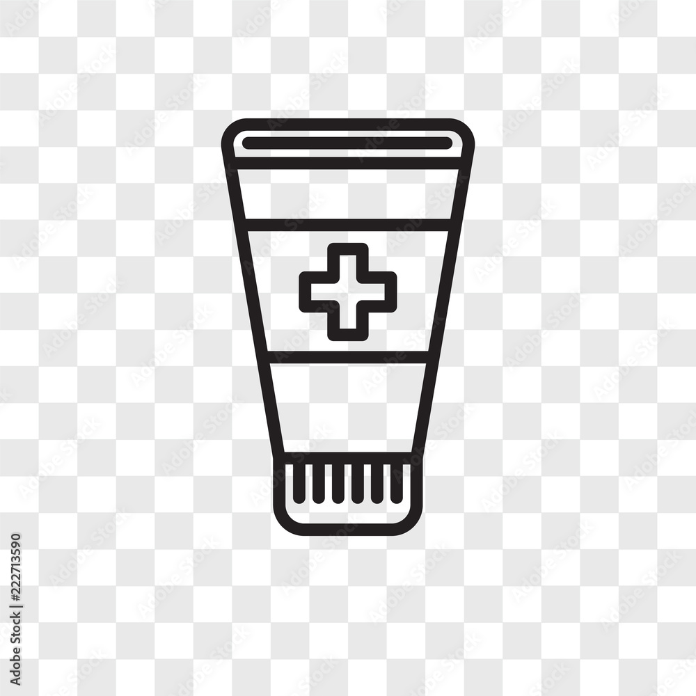 ointment icons isolated on transparent background. Modern and editable ...