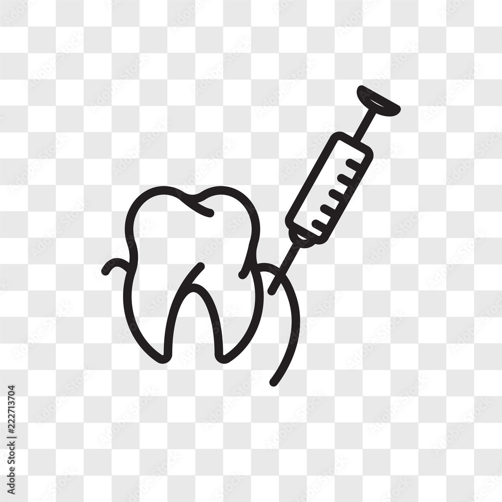 anesthesia icons isolated on transparent background. Modern and ...