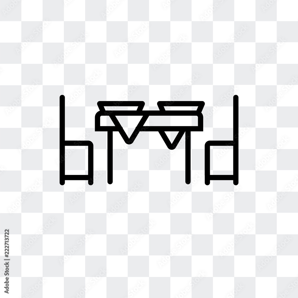 table icon isolated on transparent background. Modern and editable ...