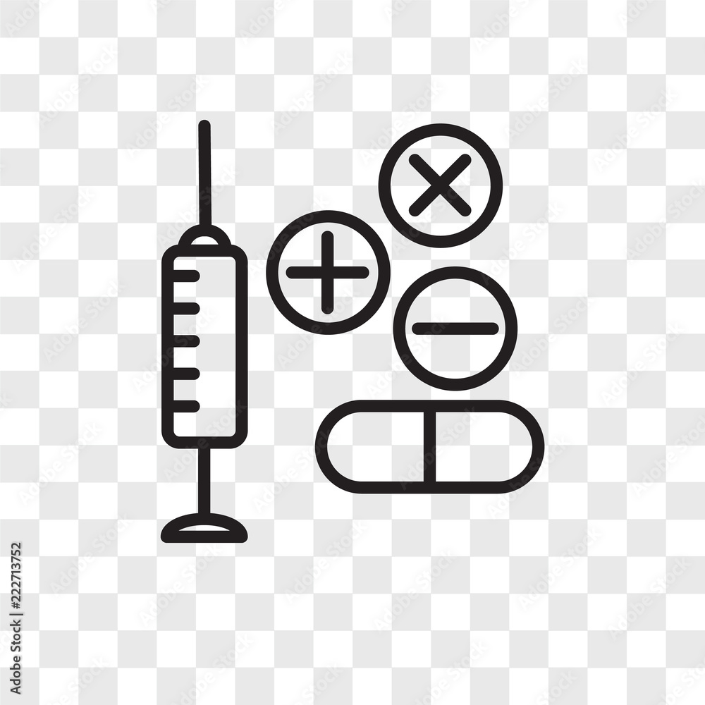 drugs icons isolated on transparent background. Modern and editable ...