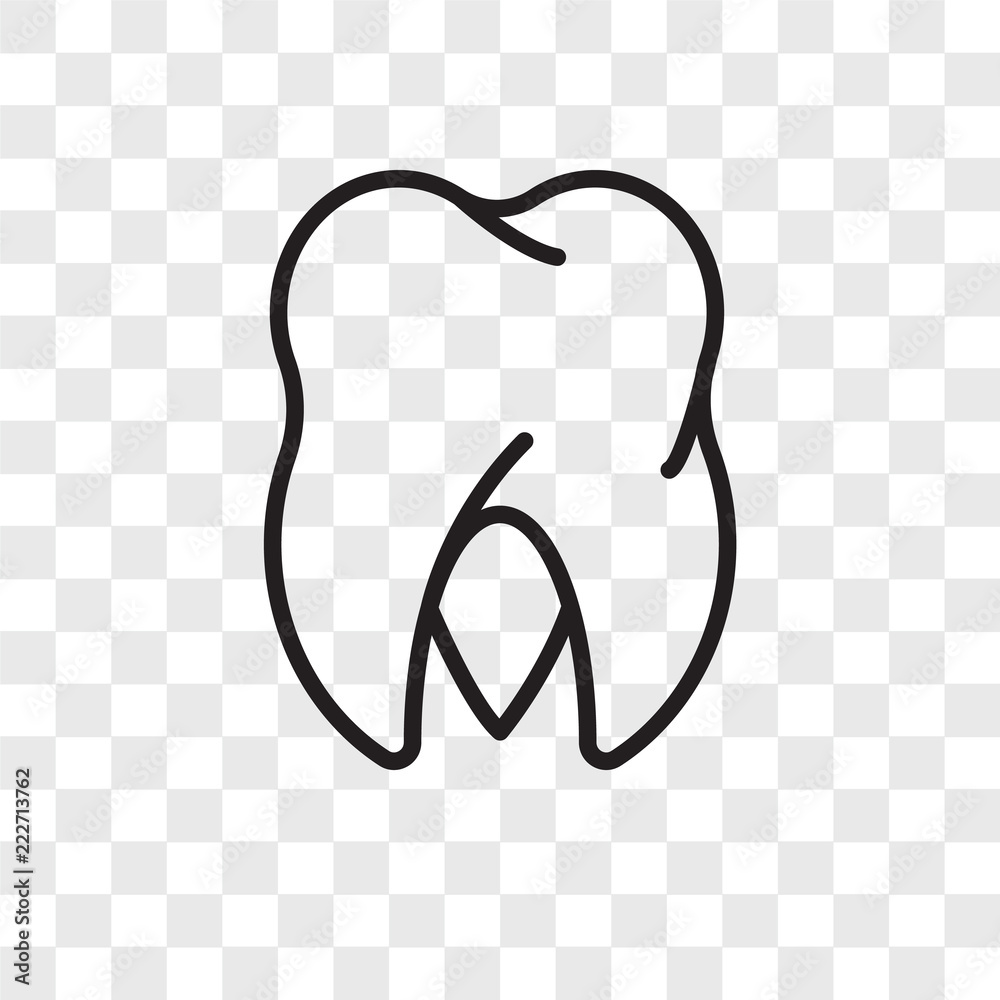 tooth icons isolated on transparent background. Modern and editable ...