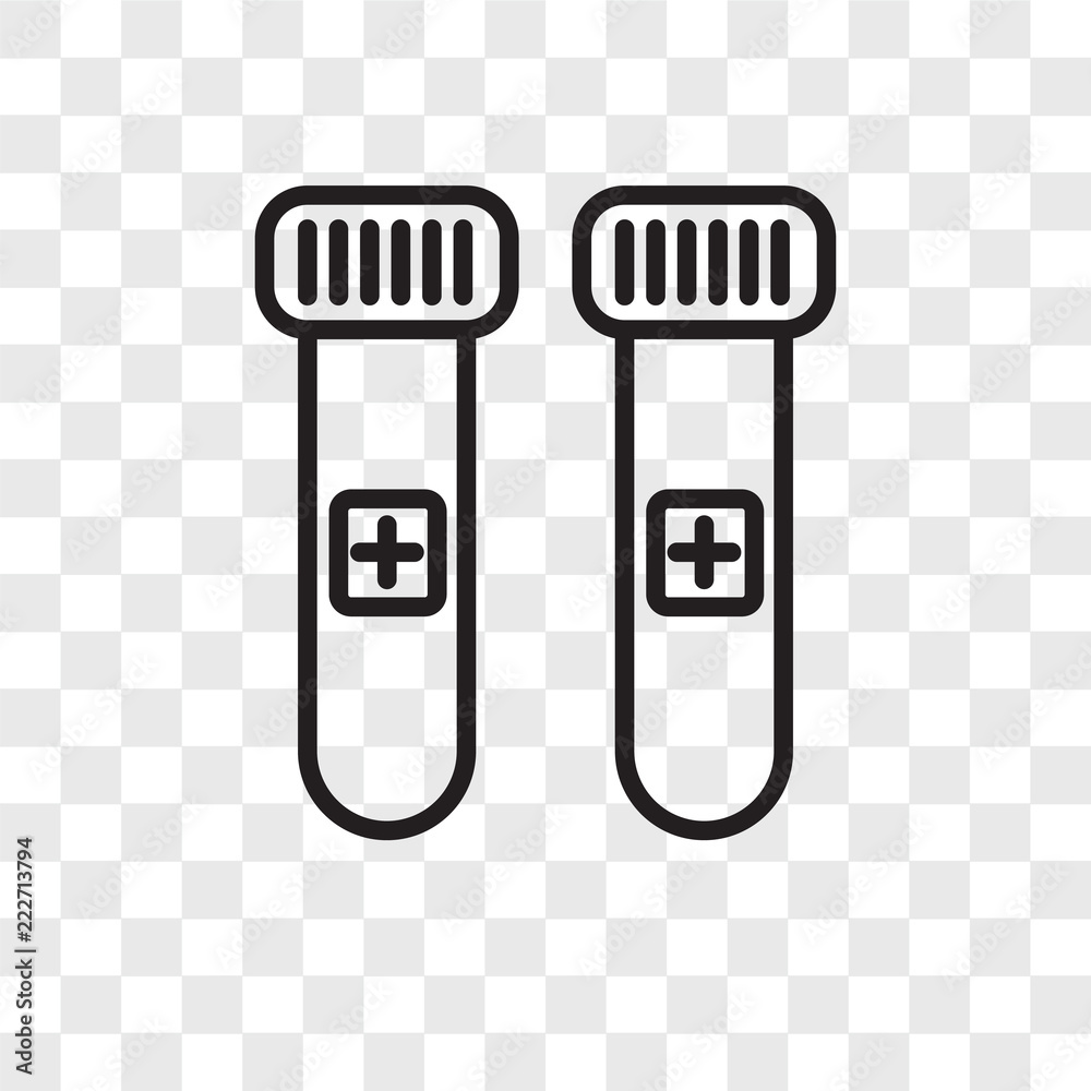 blood sample icons isolated on transparent background. Modern and ...