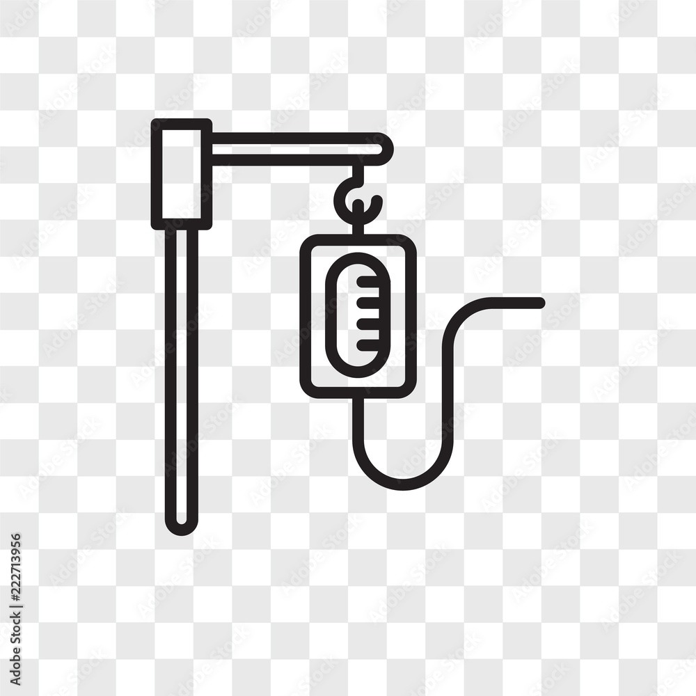 blood transfusion icons isolated on transparent background. Modern and ...