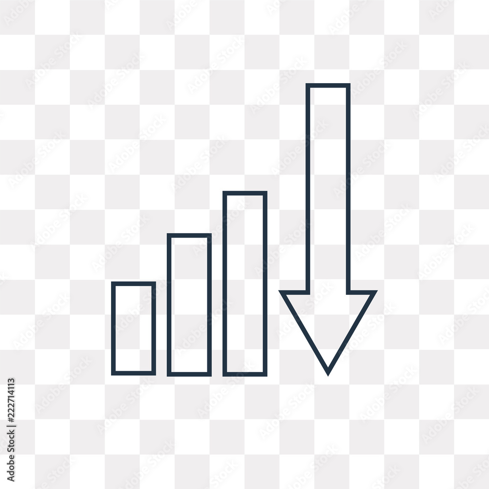 loss icon on transparent background. Modern icons vector illustration ...