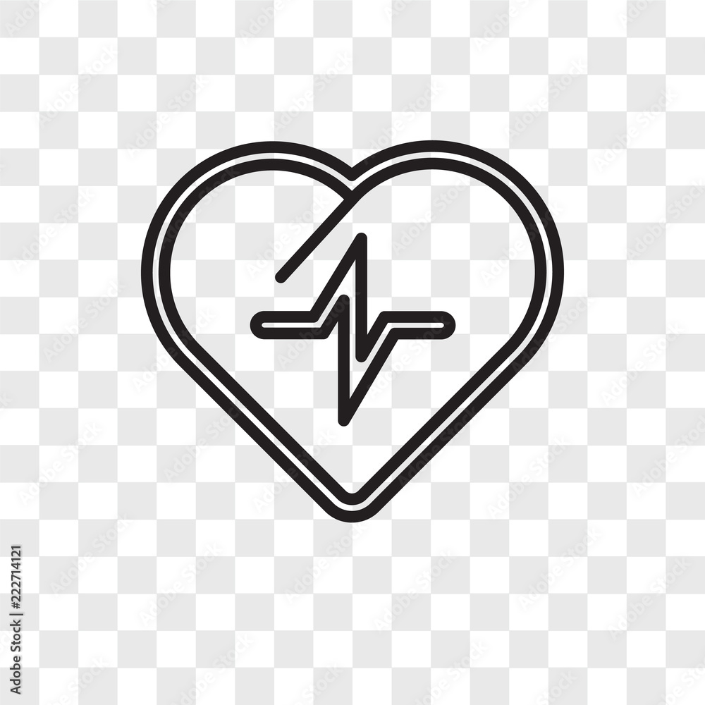 cardiogram icons isolated on transparent background. Modern and editable cardiogram icon. Simple ...