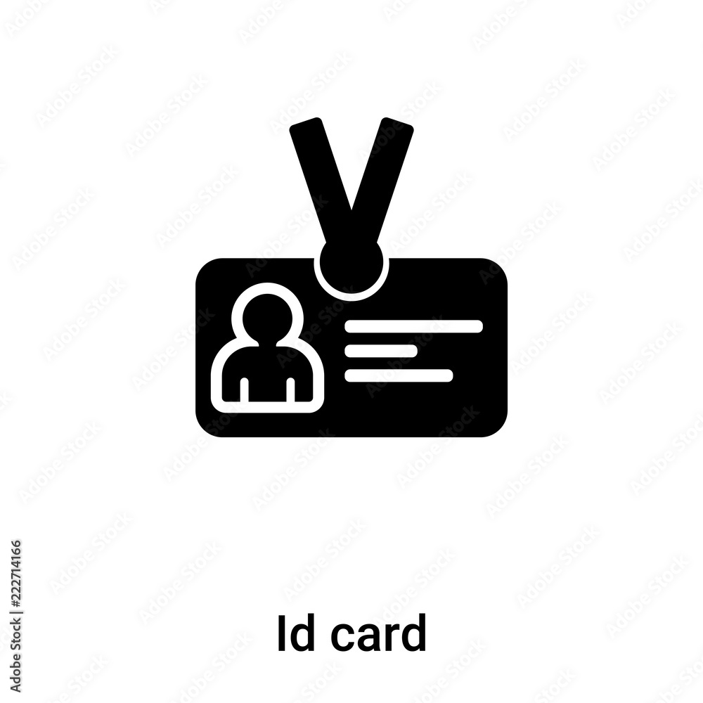 Id card icon vector isolated on white background, logo concept of Id ...