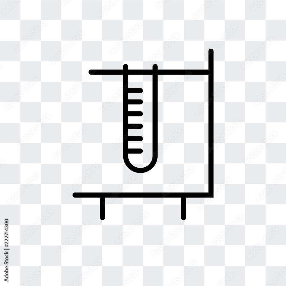 test tube icon isolated on transparent background. Modern and editable ...