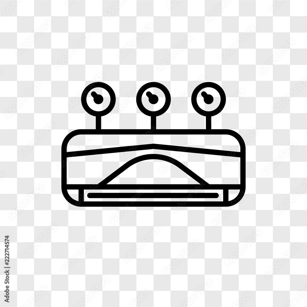 air conditioner icons isolated on transparent background. Modern and ...