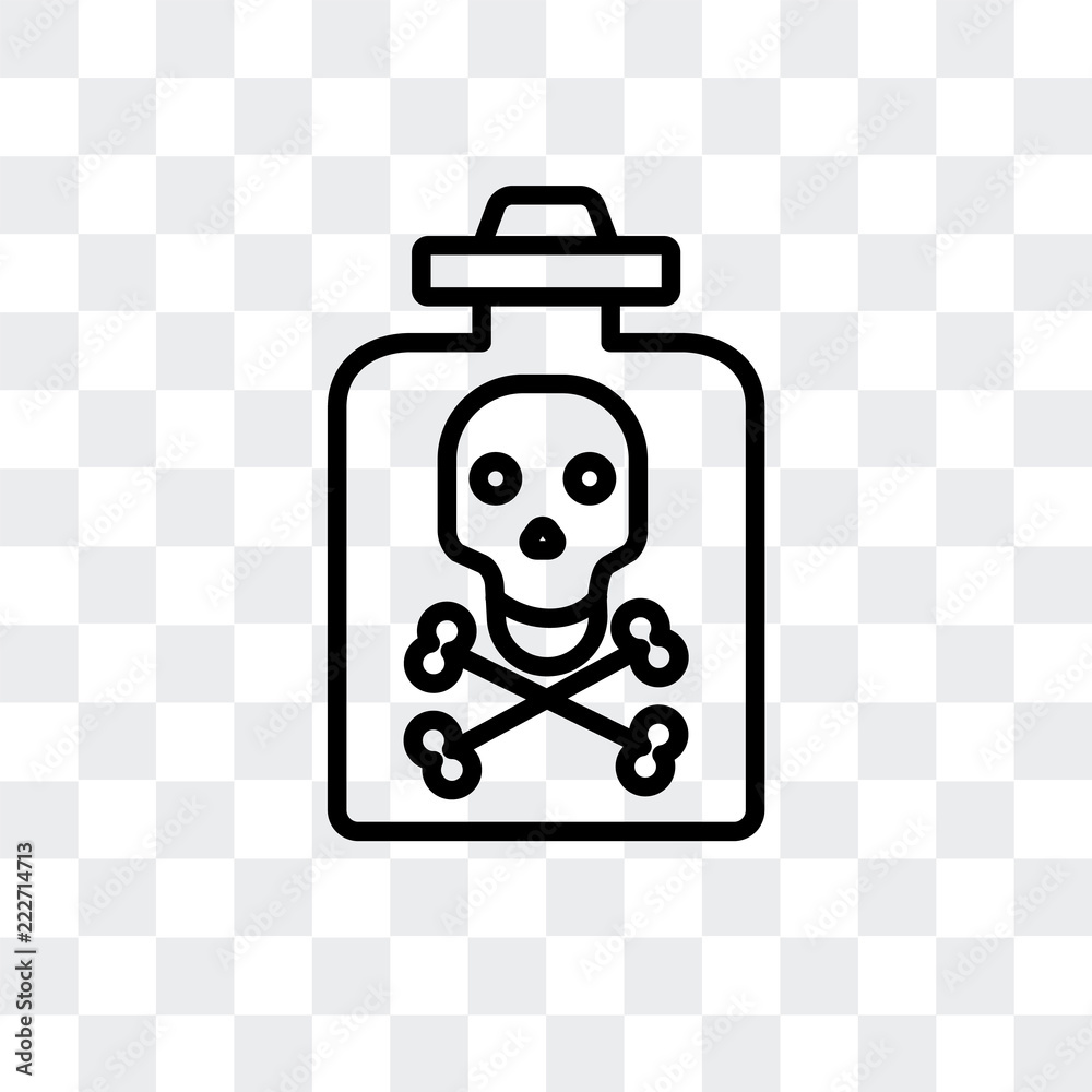 poison icon isolated on transparent background. Modern and editable ...